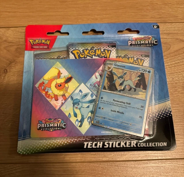 POKÉMON TCG: PRISMATIC Evolutions Tech Sticker Collection, GLACEON £28. ...