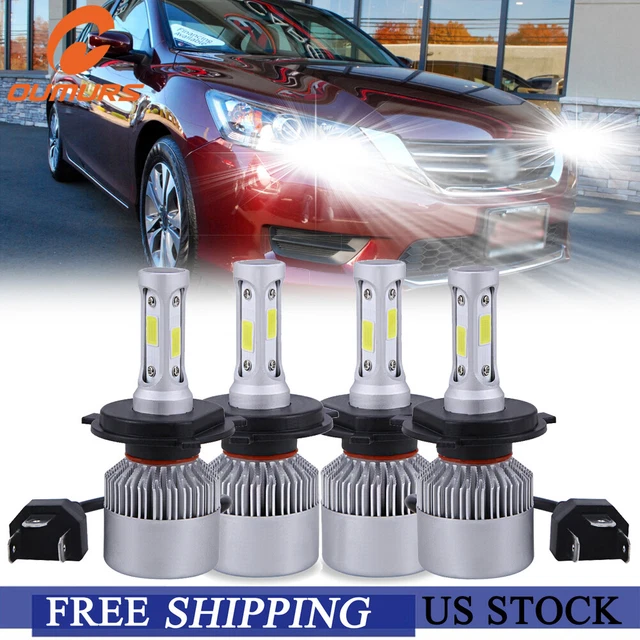 4PCS 9003/H4 LED Headlight Bulbs Conversion Kit High&Low Beam 6500K Bright White EUR 25,92 ...
