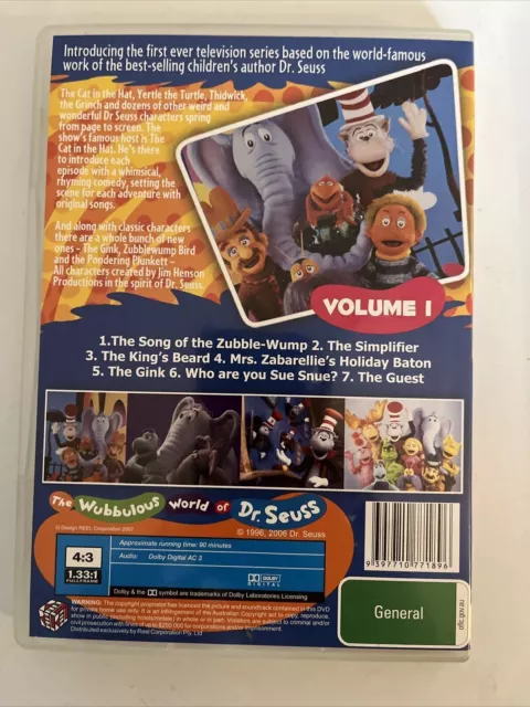 The Wubbulous World Of Dr Seuss Vol 1 And 2 Dvd 4 Disc Set Jim Henson