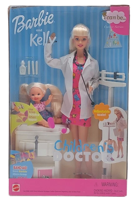 CHILDREN'S DOCTOR BARBIE & Kelly (Shelly) Doll / 2000, Mattel 29461 ...
