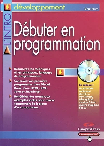 DEBUTER EN PROGRAMMATION (avec CD-Rom), Greg Perry EUR 55,18 - PicClick FR