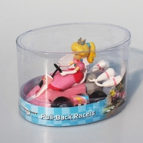 SUPER MARIO BROS Princess Peach Pull Back Racers Anime Toy Figure Kart ...