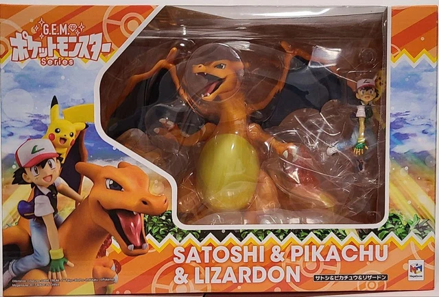 MEGAHOUSE G.E.M. POKEMON Ash Ketchum & Pikachu & Charizard Figure NEW £ ...
