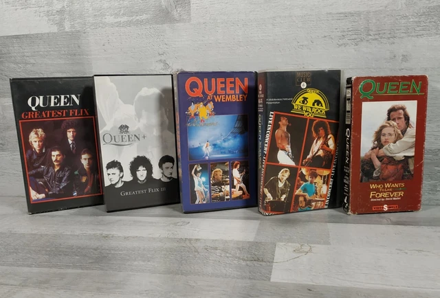 5 X VHS TAPES featuring Queen VHS Video Tape Bundle - Best Flix 1 & 3 ...