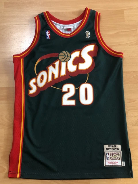 SEATTLE SUPER SONICS Gary Payton Mitchell Ness AUTHENTIC Basketball NBA Jersey £136.78 - PicClick UK