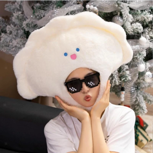 FOOD COSTUME HAT Funny Dumpling Headgear for Party Performance Birthday ...