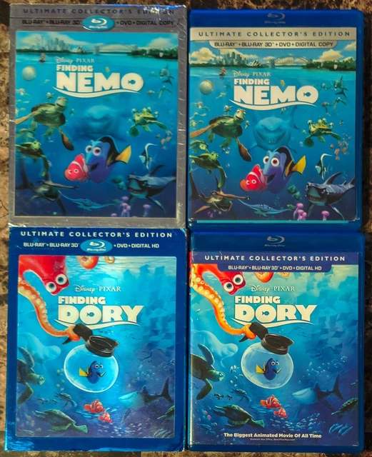 Finding Nemo And Dory 3d Blu Ray Dvd Digital Lot 9 Disc Set Lenticular