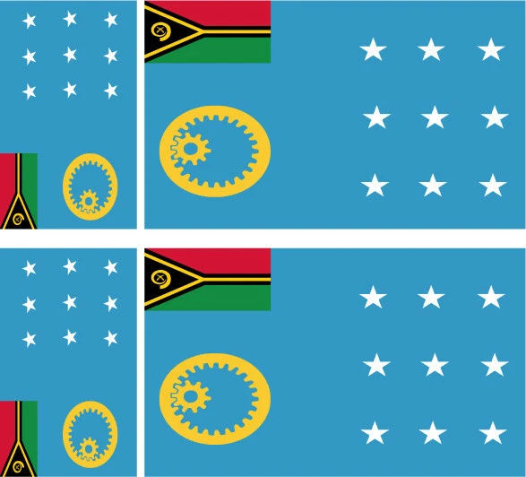 LOT 4 VINYL Stiker autocollant Drapeau Flag Sanma Province VANUATU EUR ...