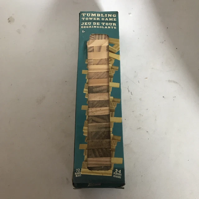 72 PC TUMBLING TOWER - WOODEN MINI JENGA GAME - NEW in BOX - Super ...