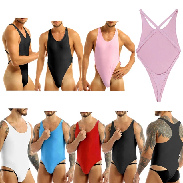 Mens One Piece Sports Bodysuit Leotard Gym Wrestling Singlet Underwear