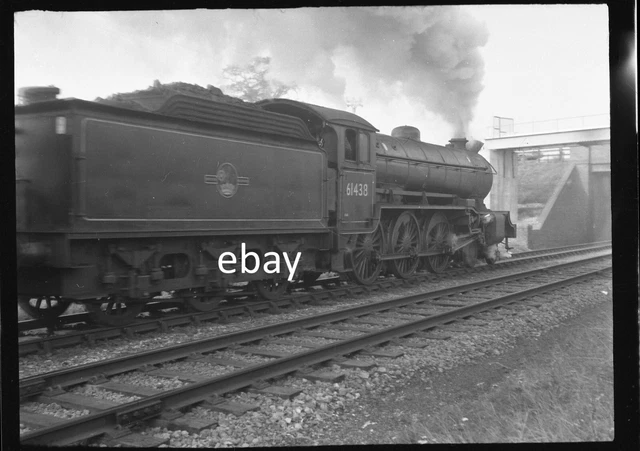 ORIGINAL LARGER NEGATIVE Of Br Lner Steam Loco 61438 At Aylesbury £3.99 ...