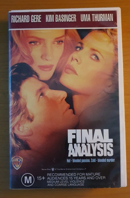 FINAL ANALYSIS, RICHARD Gere, Kim Basinger, VHS Tape, Vintage Video ...