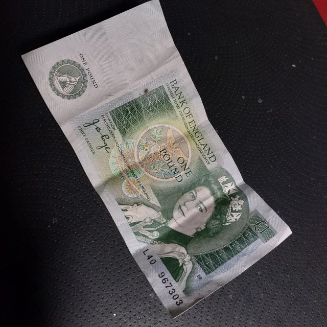 OLD GREEN ONE Pound Note Banknote Sir Isaac Newton - Page £2.99 ...