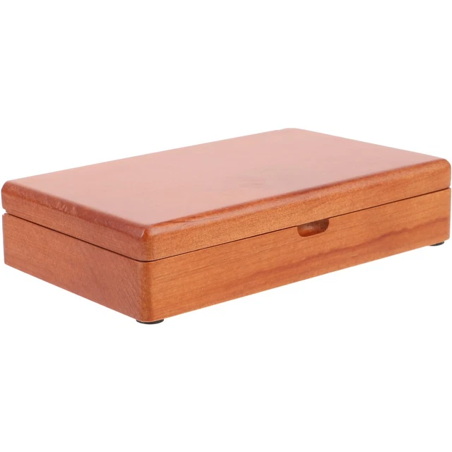 WOOD STORAGE BOX with Lid Ink Pad Organizer Holder Craft Boxes Lids $40 ...