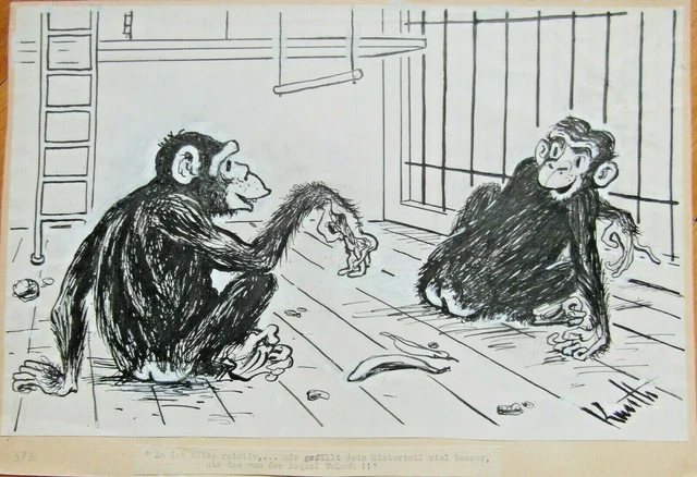 ORIGINAL INK DRAWING - cartoon by Alexander Knuth, 1950s £51.85 ...