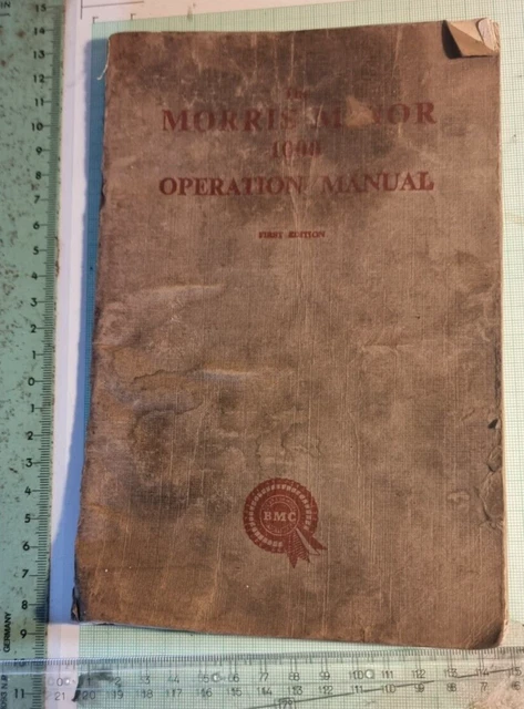 MORRIS MINOR 1000 Original Operation Manual (Handbook) 1956 1st edition ...