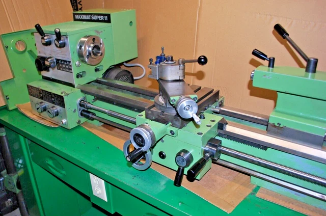EMCO MAXIMAT SUPER 11 Drehmaschine Imperial 115 VAC komplett / viel ...