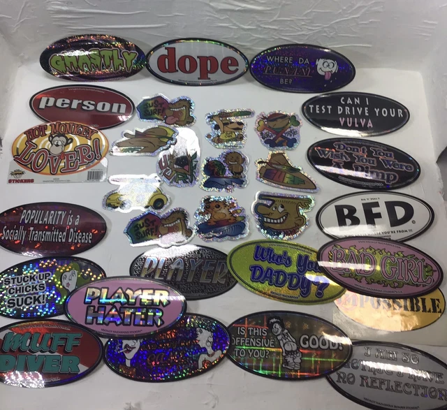 VINTAGE 90S VENDING Machine Stickers Surfer & Socially Hazardous ...