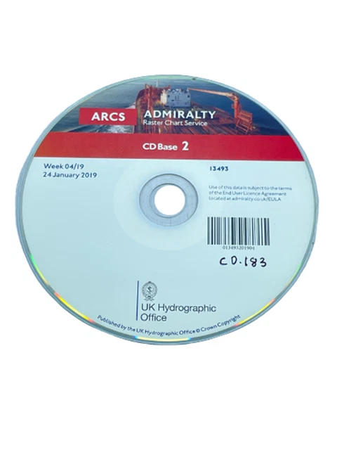 ADMIRALTY ARCS CD Base 2 Raster Chart Digital Official Maritime 04/19 ...