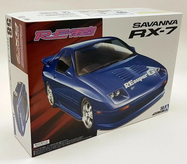 AOSHIMA 1/24 - Mazda RX-7 Savanna ReAmiemiy Build Yourself Model Car ...
