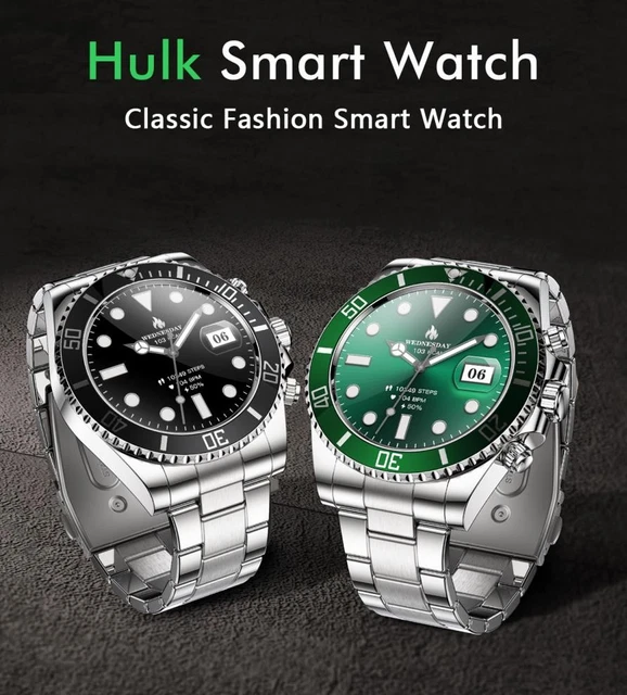 HULK SMART WATCH Classic Fashion Smartwatch with Heart Rate Monitor ...