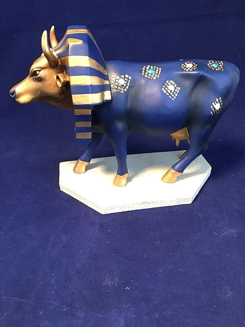FIGURINE VACHE DE collection Cow Parade Tutancowmon avec coiffure Chicago NY 2000 EUR 30,42 ...