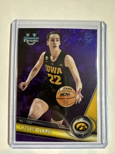 2023-24 RÉFRACTEUR SCINTILLANT violet Bowman chrome U Caitlin Clark #34 ...