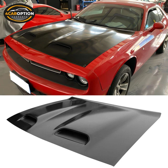 FITS 08-23 DODGE Challenger Hellcat Style Front Bumper Hood Aluminum ...