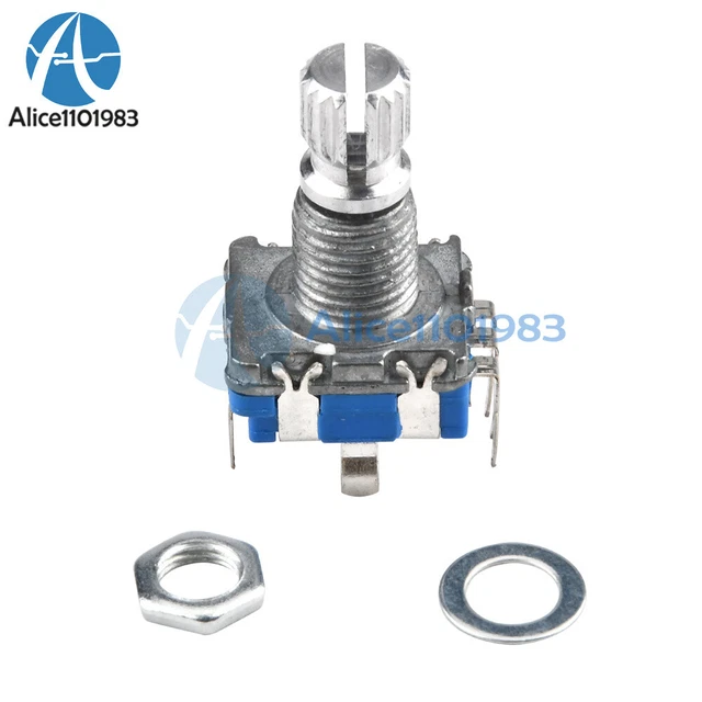 ROTARY ENCODER WITH switch EC11 Audio digital potentiometer 15mm handle ...