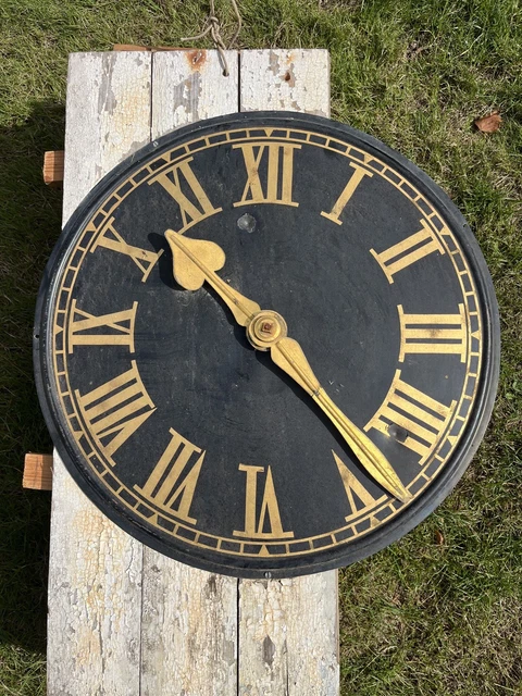 ANTIQUE COPPER CLOCK Tower Face, hands, church or stables. Stunning 2ft ...