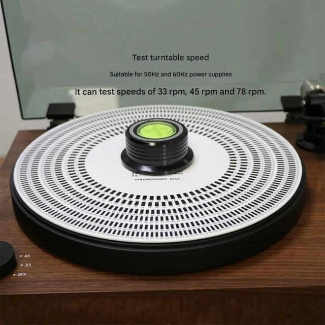 ACRYLIC TURNTABLE STROBOSCOPE Disc Precise RPM Verification On Record ...