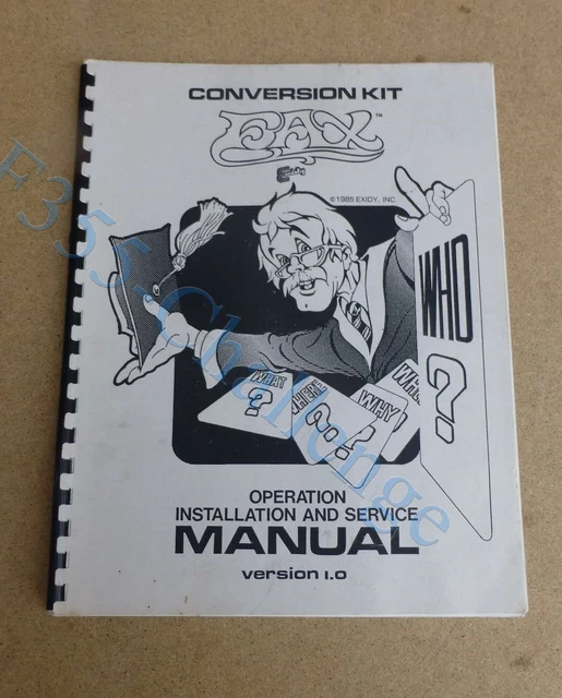 MANUALE EX ARCADE Originale - Kit Conversione Exidy - Fax - Video Op ...