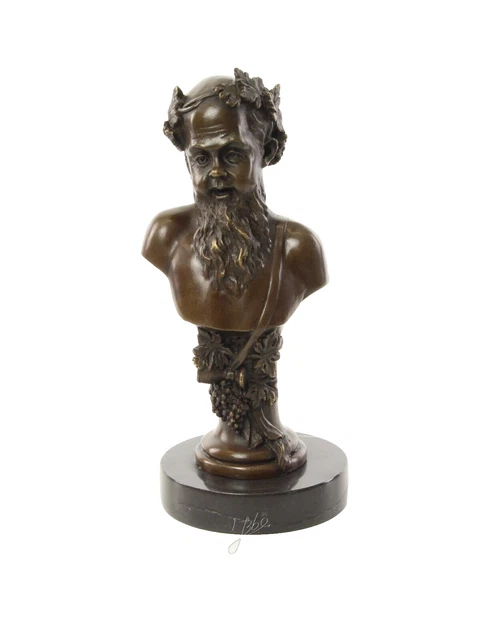 ANTIQUE BUSTE EN Bronze De Bacchus Signed By Artist Etienne Henry ...