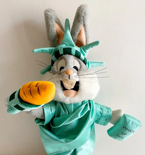 WARNER BROS LOONEY Tunes Statue of Liberty Bugs Bunny soft toy plush ...