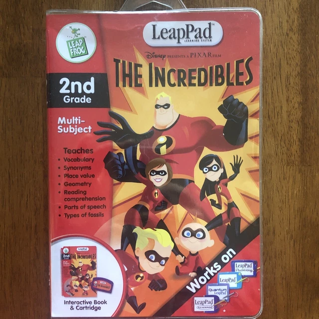 THE INCREDIBLES LEAPPAD Learning System Leap Frog 1st Grade Reading ...