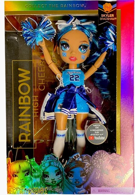 RAINBOW HIGH CHEER Skyler Bradshaw – Blue Cheerleader Fashion Doll with ...