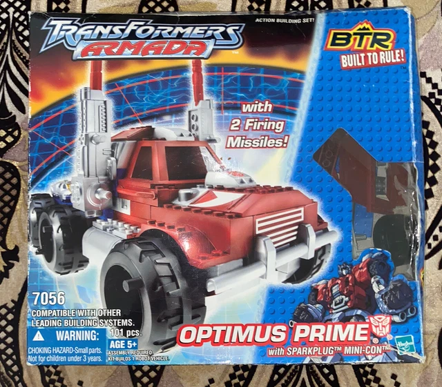 TRANSFORMERS ARMADA BTR Built to Rule Optimus Prime With Sparkplug Mini ...