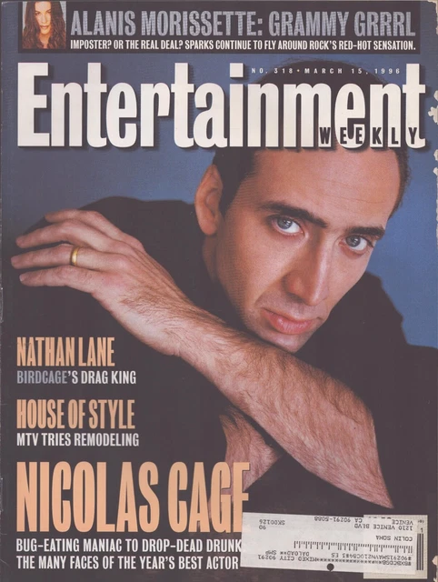 ENTERTAINMENT WEEKLY MAGAZINE - March 15, 1996 - Nicolas Cage - Nathan ...