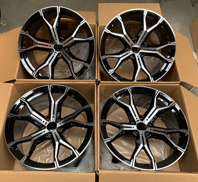 21& INCH NEW BMW Style Diamond Cut Alloy Wheels x4 fit X5 X5M X6 X6M £ ...