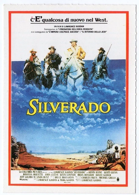CARTOLINA SCHEDA CIAK SILVERADO KEVIN KLINE, SCOTT GLENN E KEVIN ...