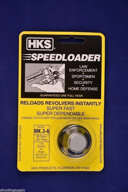 HKS MK3-A SPEED Loader 38/357 Mag Fits Colt Ruger New In Package MK.3-A ...