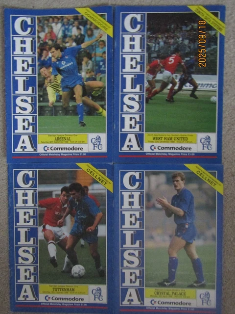 1989/90 SEASON CHELSEA Home Matchday Programmes X 4 £3.29 - PicClick UK