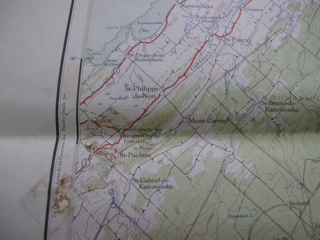 COLOR MAP EDMUNDSTON New Brunswick Canada Fort Kent Maine Cabano St ...