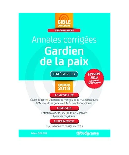 ANNALES CORRIGÉES GARDIEN de la paix, Marc Dalens EUR 13,99 - PicClick FR