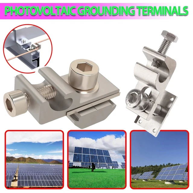 SOLAR PV GROUNDING clamp lightning protection grounding clamp stainless ...