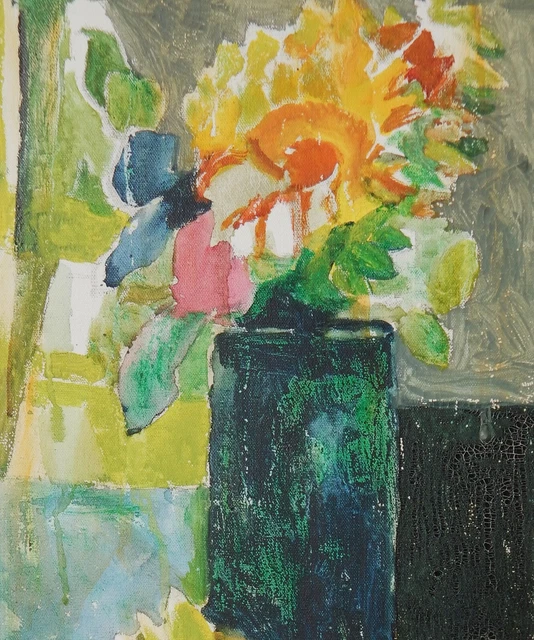 LISTED MAURICE LAPP Modernist Flowers in Vase Still Life Acrylic ...