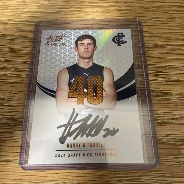 CARLTON 2025 EMINENCE Draft Pick Signature COPPER Harry O'Farrell # 170 ...