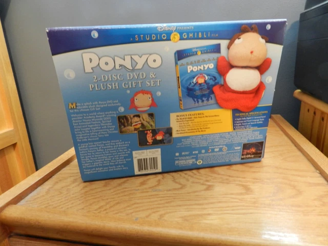DISNEY STUDIO GHIBLI Ponyo 2 Disc Dvd Plush Gift Set Nib $90.00 ...