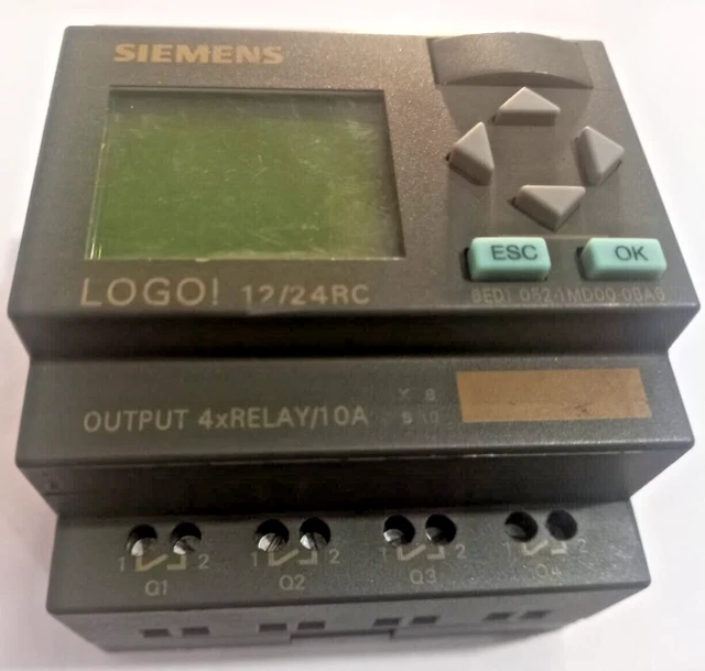 SIEMENS LOGO 6ED1 052-1Md00-Oba6 Logic Module Used Working Condition ...