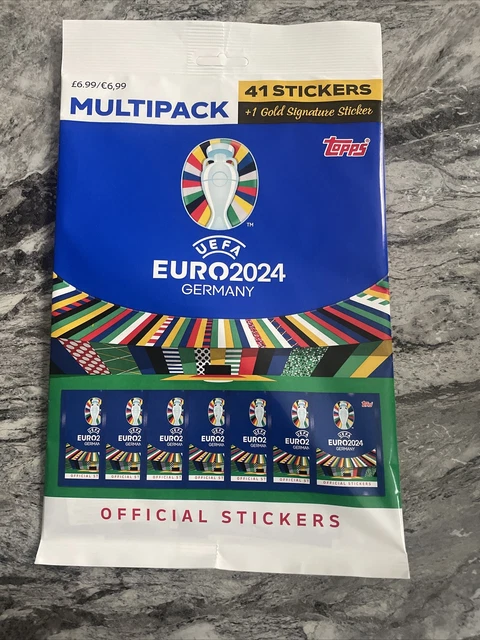 TOPPS UEFA EURO 2024 Germany Official Stickers Collection MultiPack (41 ... TOPPS UEFA EURO 2024 Germany Official Stickers Collection MultiPack (41 ...